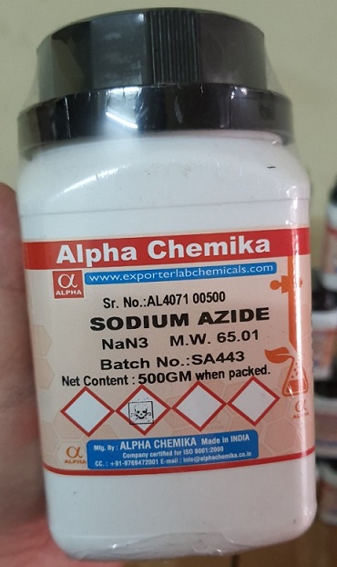 Natri azua (sodium azide) - NaN3 tinh khiết